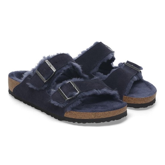Birkenstock | Shoes | Birkenstock Arizona Shearling Suede Leather ...